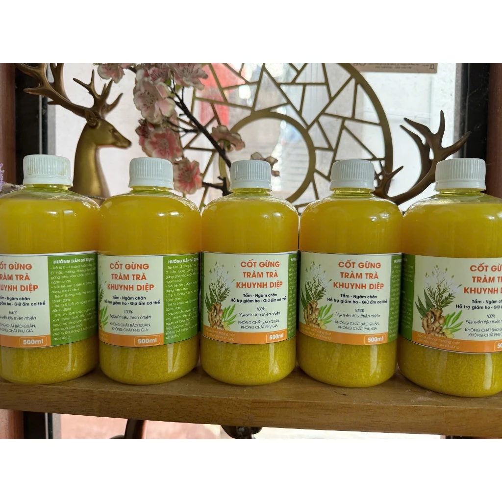 Cốt gừng tràm trà tác dụng giữ ấm cơ thể, ngâm chân, giảm ho chai 500ml – Thảo dược xanh số 1 ...